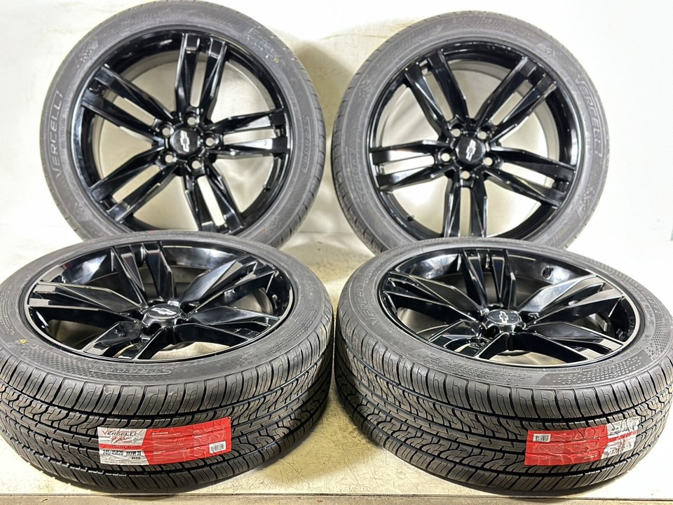 20" Chevrolet Camaro SS gloss Black Wheels And tires Factory OEM 5762 ...