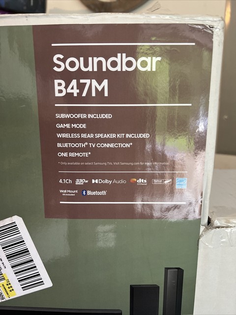 Samsung B47M 4.1-Channel Soundbar w/ Wireless Rear Speaker Kit & DOLBY ...