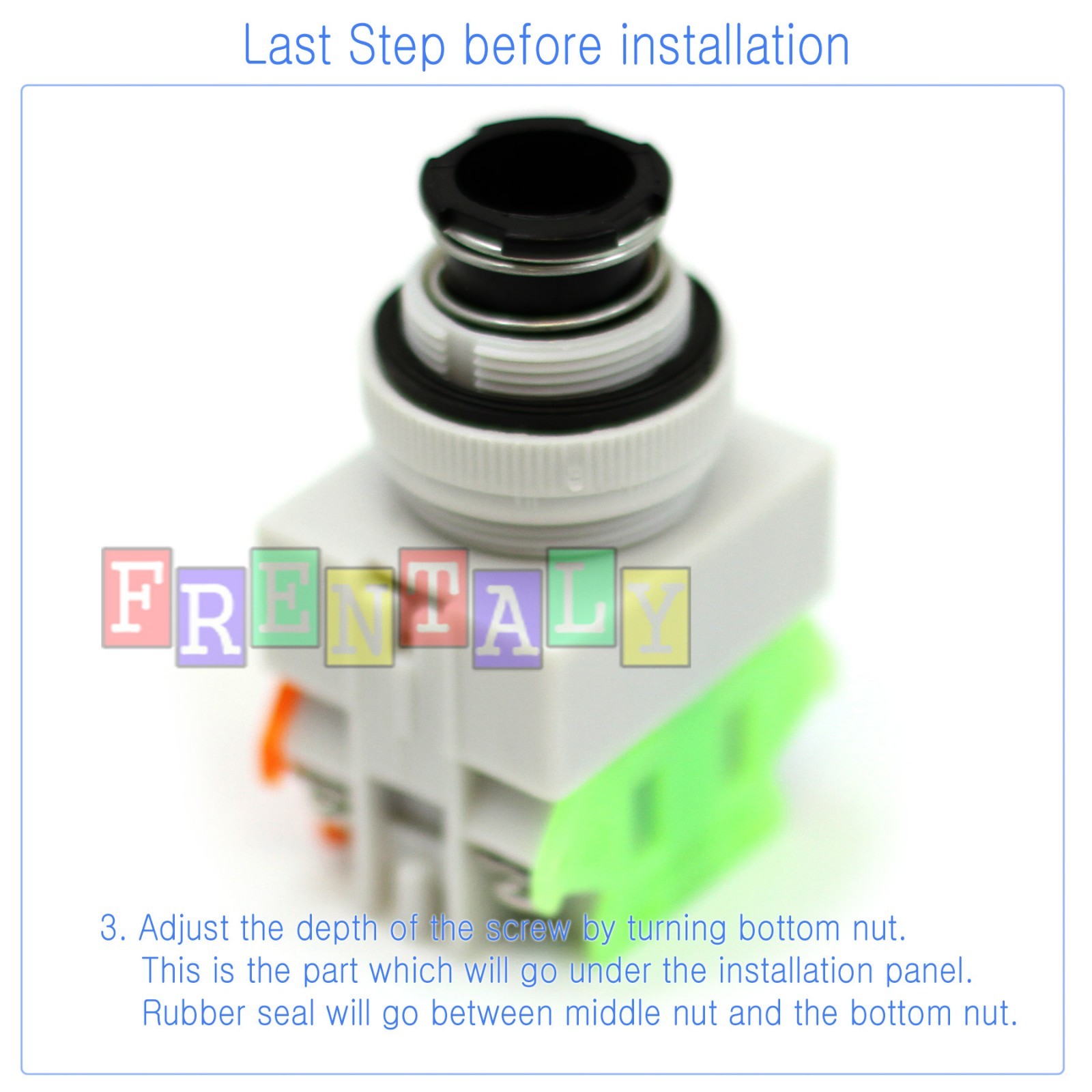 NEW Push Button RED GREEN YELLOW Switch Momentary On/ OFF Heavy Duty ...