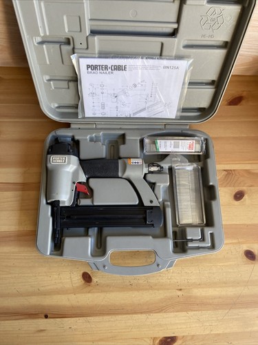 Porter Cable BN125A 18Ga. 5/8- 1 1/4" Pneumatic Air Brad Nailer Gun Kit ...