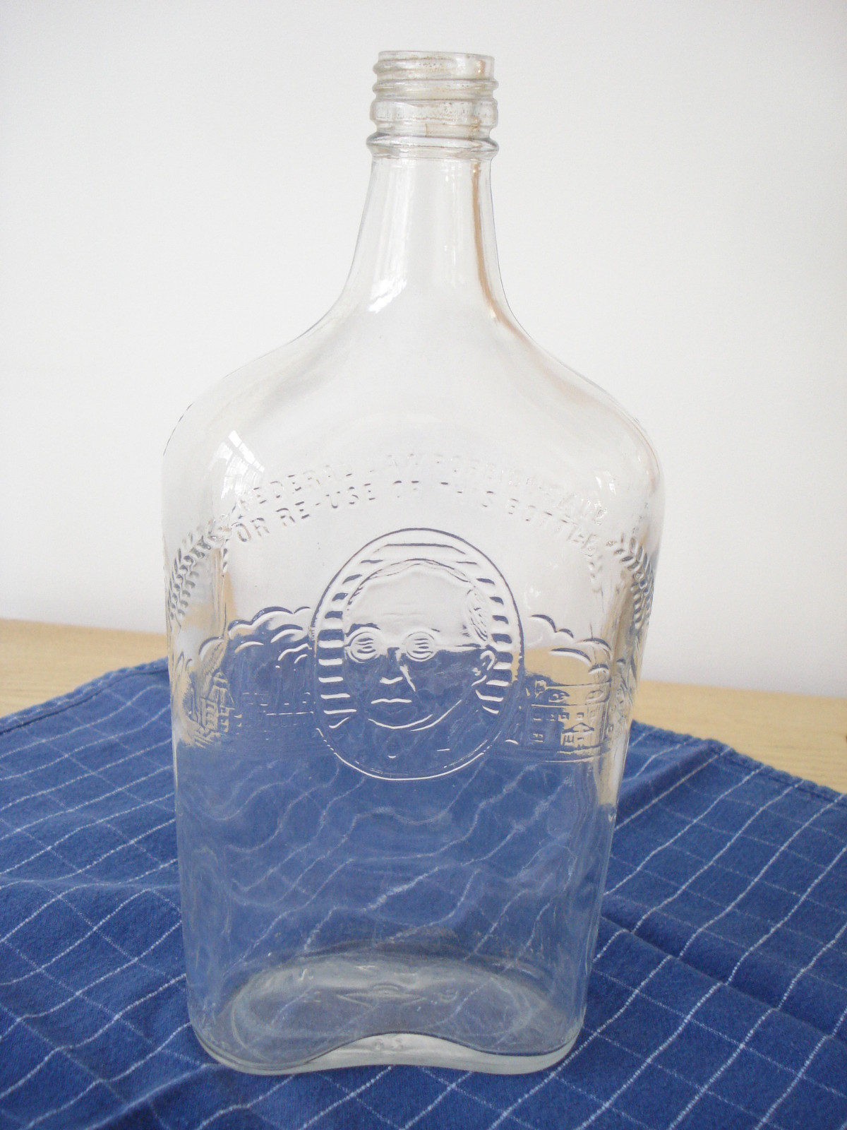 Vintage Embossed HARRY WILKEN Family Distillery Large Whiskey Bottle ...