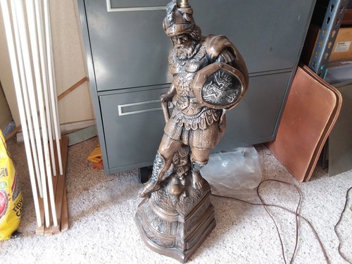 Vintage HIGH-END Statue/Sculpture Figure Lamp Soldier? Unique Art ...