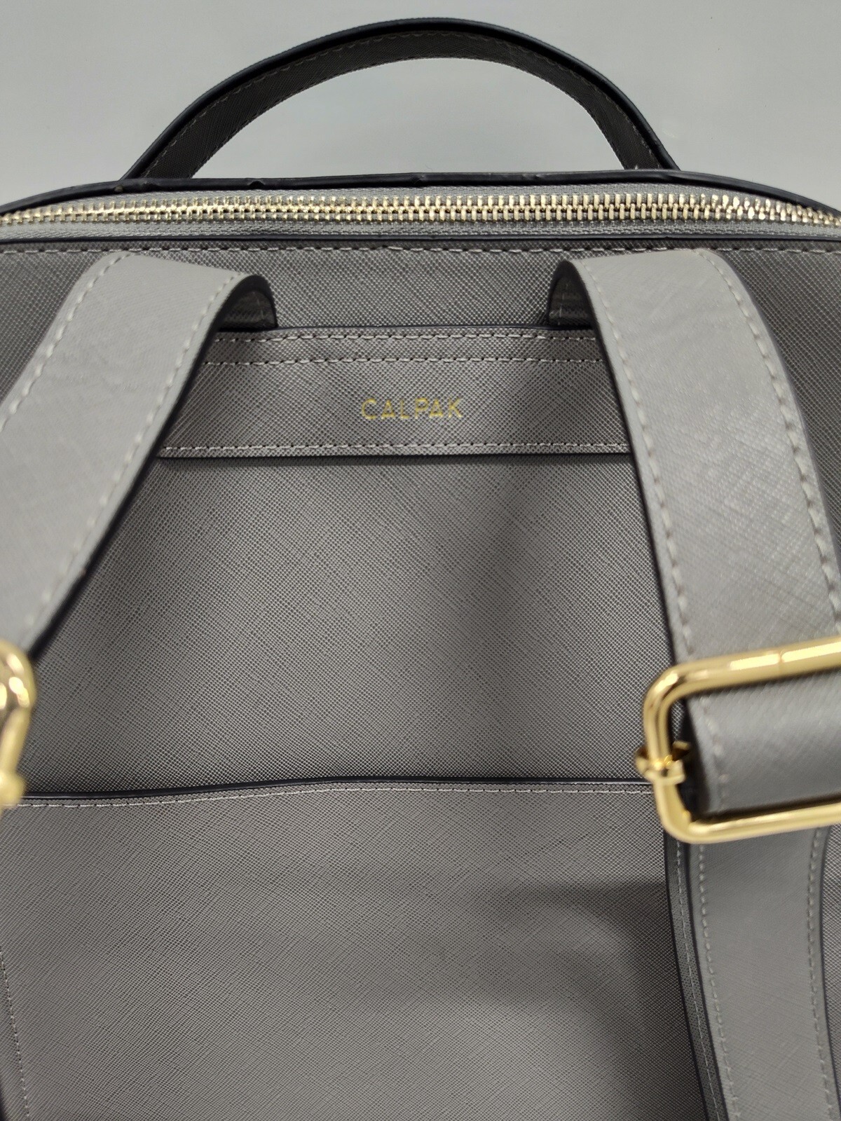 Calpak Womens Kaya Dark Gray Faux Leather Adjustable Strap Laptop ...