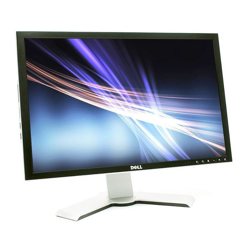 Dell UltraSharp 2407WFPB 24” LCD Monitor USB HUB VGA DVI 1920x1200 16: ...