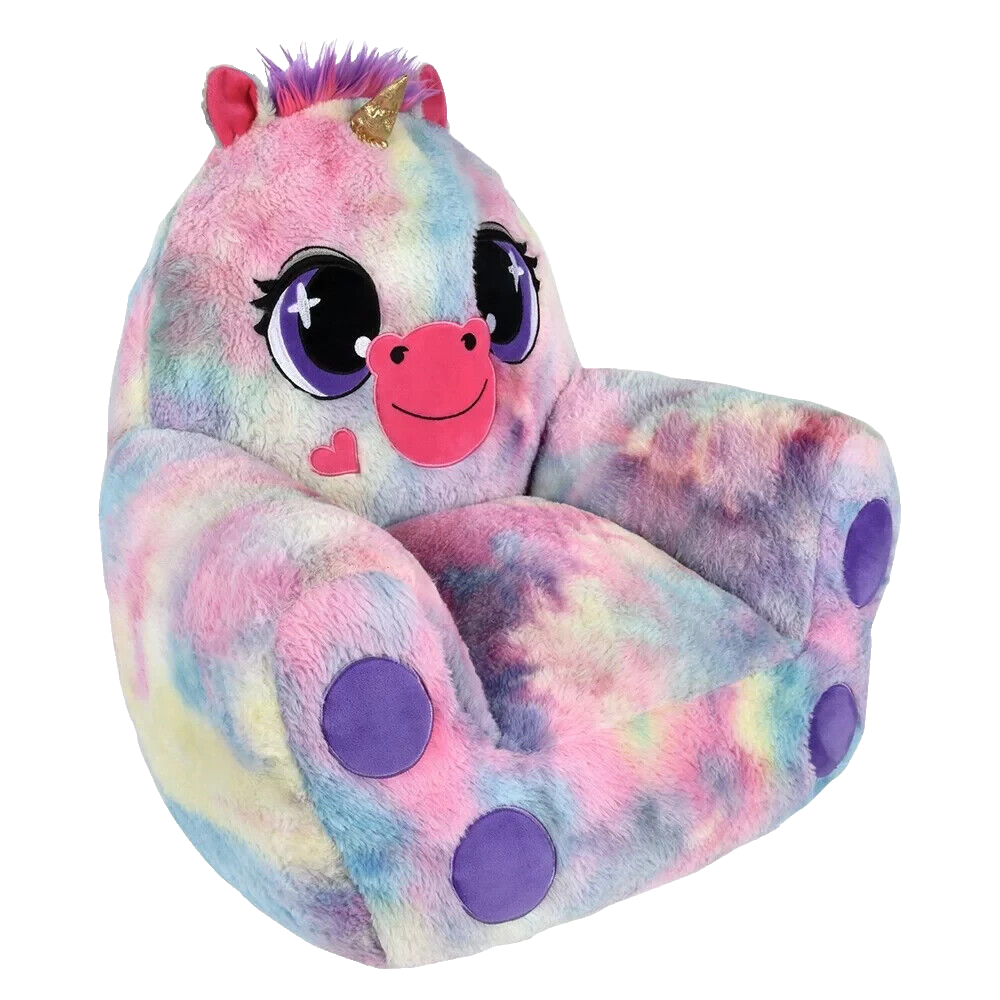 RI 20" Tie Dye Unicorn Soft, Stuffed Plush Kids Chair | eBay