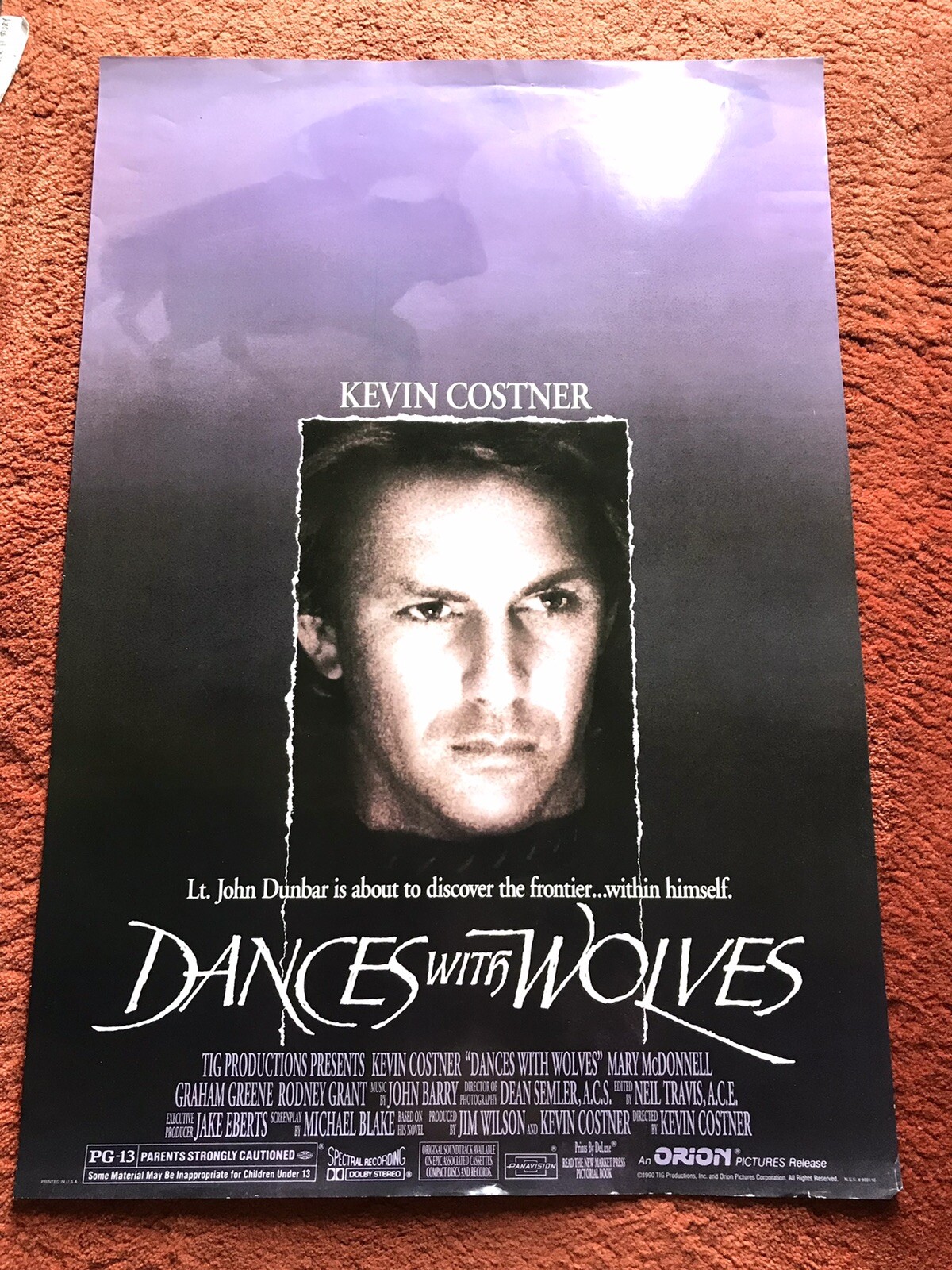 Der mit dem Wolf tanzt - Dances with Wolves US Kinoplakat Poster ...