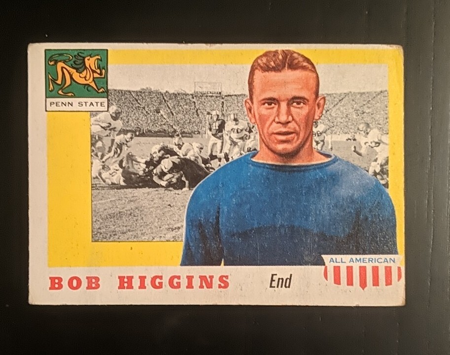 1955 Topps All-American #33 BOB HIGGINS, College HOF Penn State - G, No ...