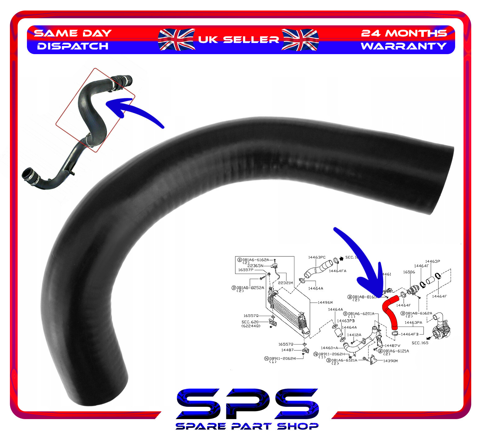 Intercooler Turbo Hose For Nissan Np300 Navara Pathfinder III 2.5 DCI ...