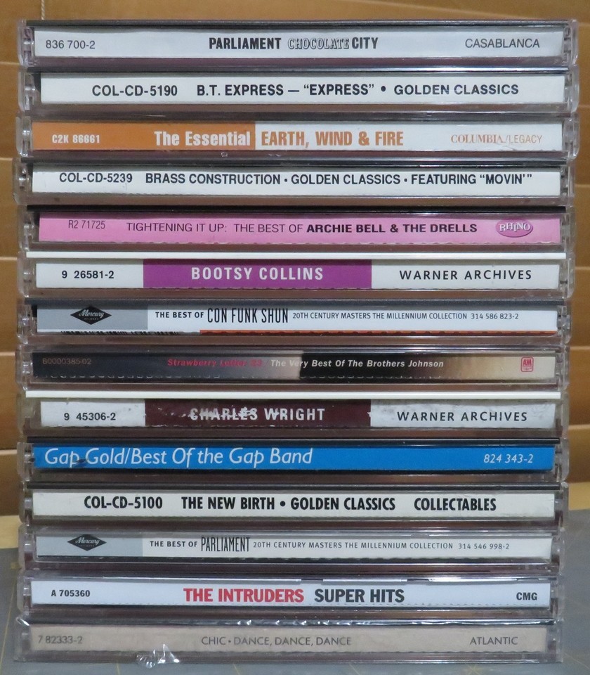14 funk cds - parliament, the new birth, con funk shun, bootsy collins ...