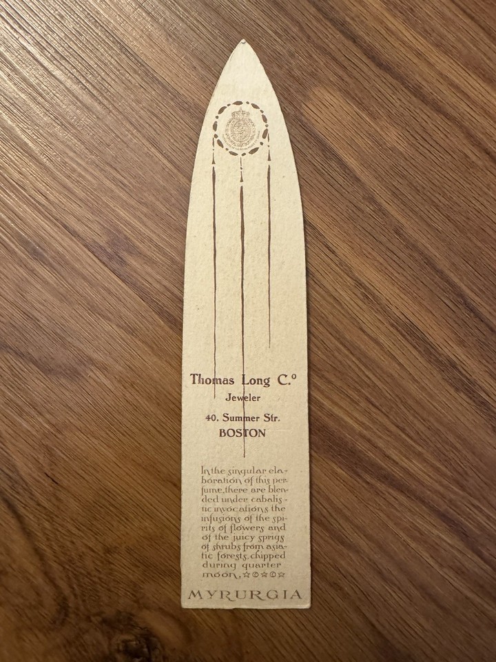 Rare Antique Maderas de Oriente Myrurgia Barcelona Perfume Bookmark ...