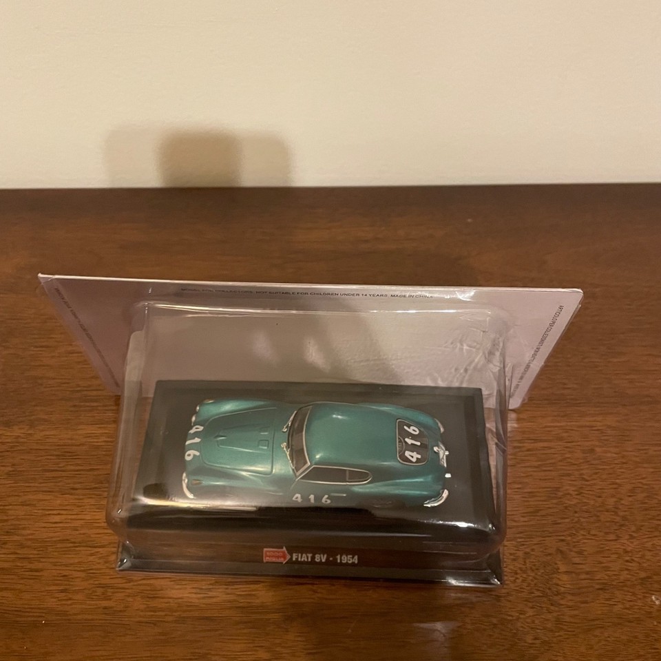 1/43 Scale 1000 Miglia Fiat 8V 1954 Number 416 NIB Emerald Green Die ...