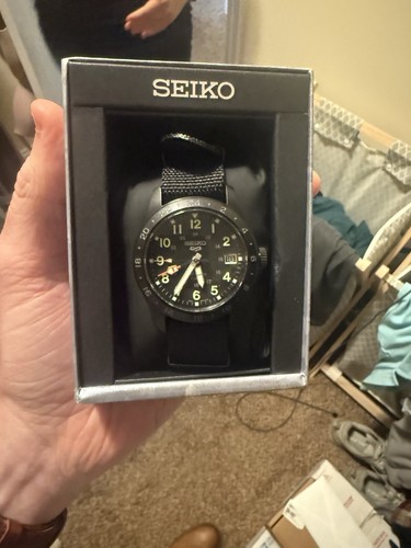 Seiko 5 Sports Collection Field GMT Black Dial Watch for Men SSK025 | eBay
