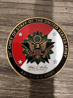 US Army 39th Chief of Staff COS ARMY GENERAL MARK A. MILLEY Challenge ...