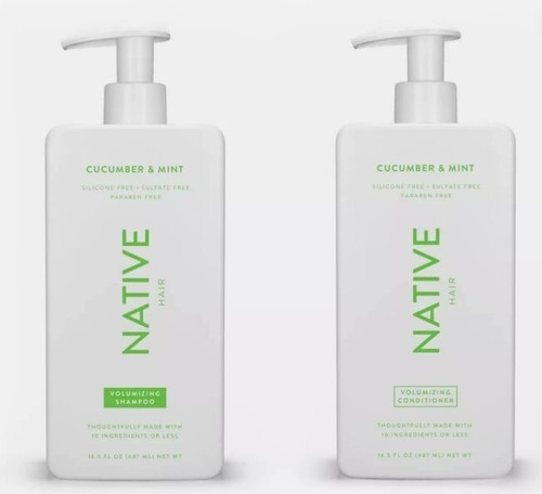 Native Volumizing Shampoo & Conditioner - Cucumber & Mint 16.5 oz NEW ...