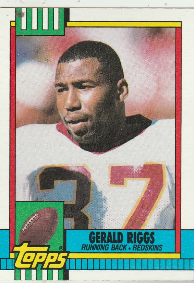 FREE SHIPPING-MINT-1990 Topps #122 Gerald Riggs Redskins PLUS BONUS ...