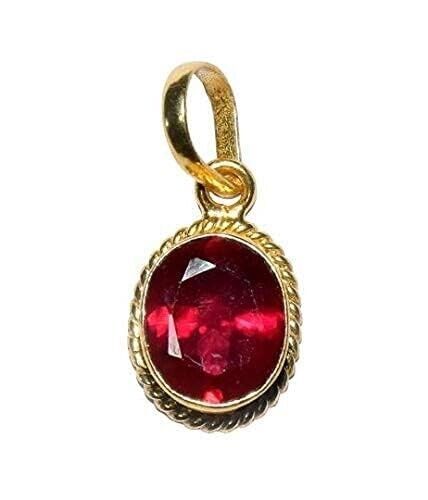 7.25 Ratti Ruby Pendant/Locket (Maanik/Manikya Lab Certified Stone ...