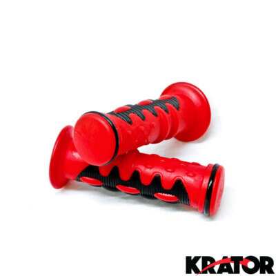 Red Hand Grips 7/8" ATV Handlebar for Polaris Arctic Cat Suzuki ...