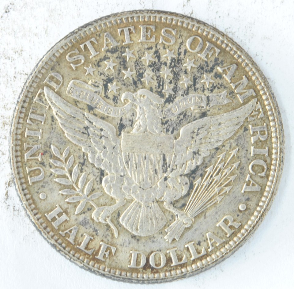 United States 1908 Barber Half Dollar 50c 90% Silver Philadelphia Mint ...