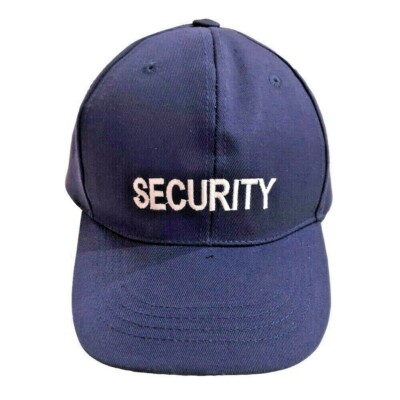 4 X BLACK/NAVY Adjustable SECURITY Baseball Cap - Local Supplier ...