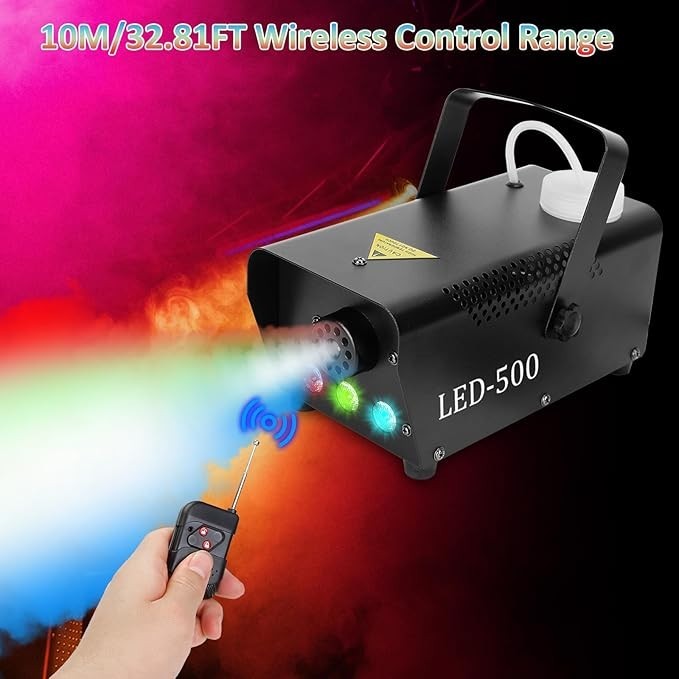 NEW! 400W Fog Machine Smoke Machine RGB Light Remote Control Party ...