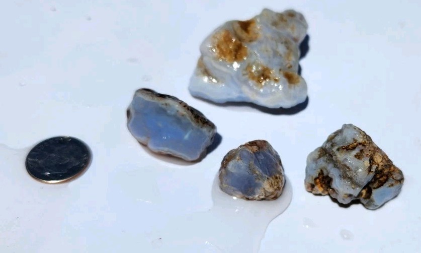 Rare ELLENSBURG BLUE AGATE Beautiful Purple High Quality. (4pc) Rough ...