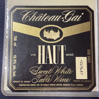 Vintage Chateau-Gai Haut Sweet White Wine UNUSED Paper Label Q19 | eBay