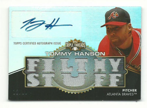 2012 Topps Triple Threads Relic Autographs #TTAR22 Tommy Hanson Auto ...