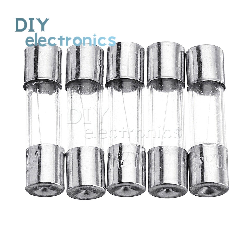 50pcs 100pcs Quick Blow Glass Fuse 0.5A 5*20mm Glass Tube Fuses ...