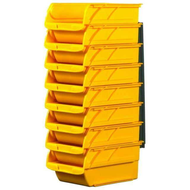 (4) Stanley 286945 Stackable Plastic Storage Bins No.2 With Wall ...