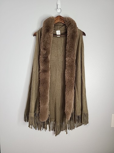 Northern Angel Cardigan Sweater Faux Fur Oversize Comfy Outerwear S/M ...