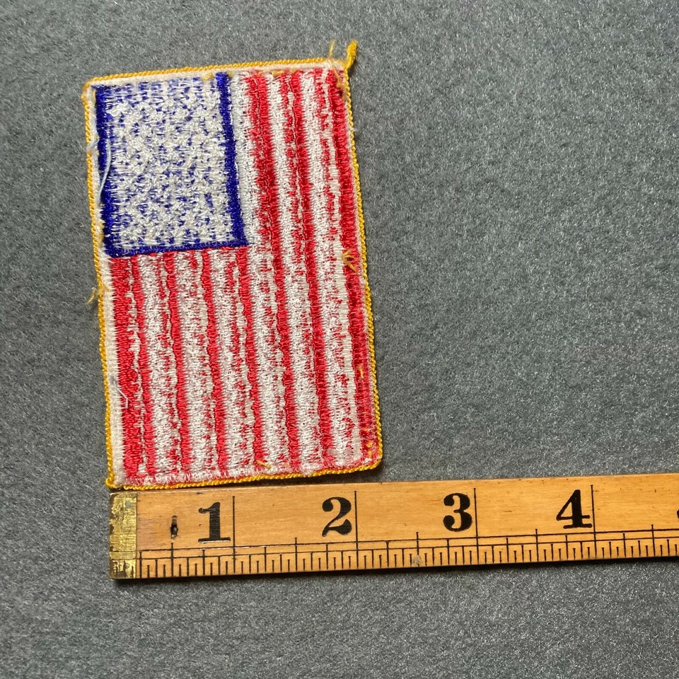 American Flag Gold Border Patch F3 | eBay