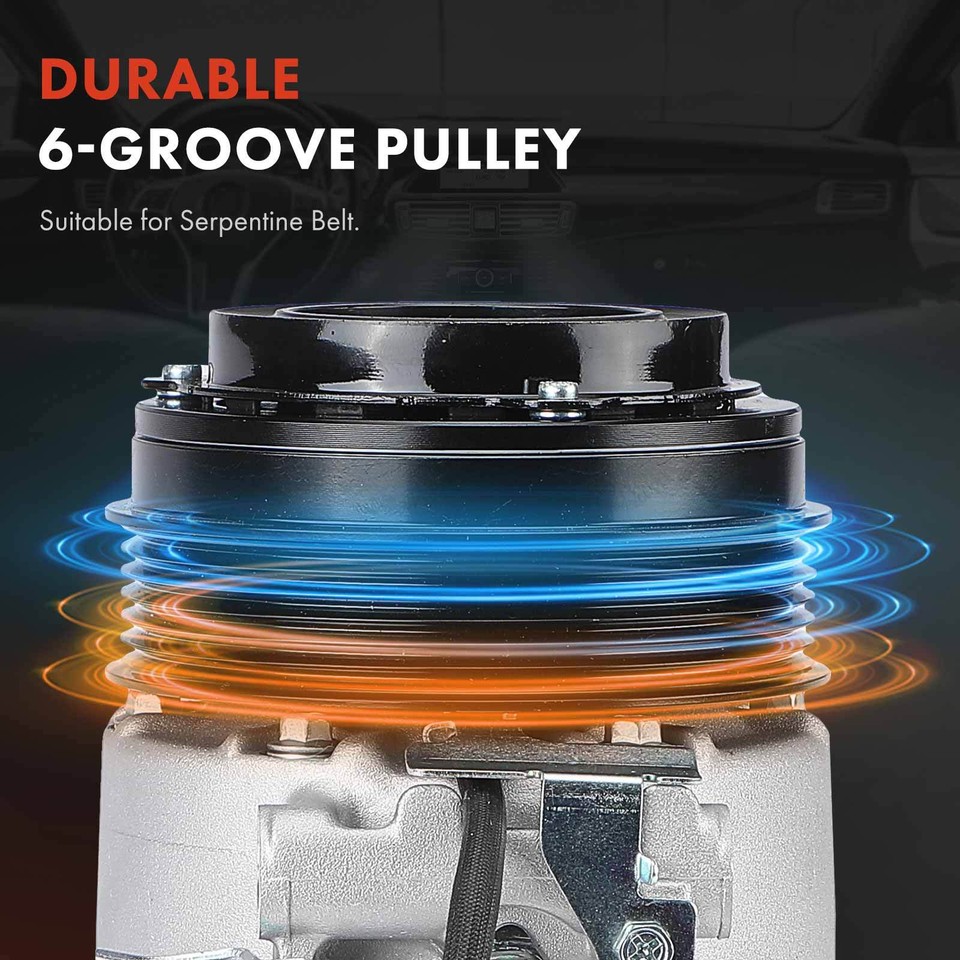 A/C Compressor w/ 6-Groove Pulley & 6SBU16C Style for Mercedes-Benz ...