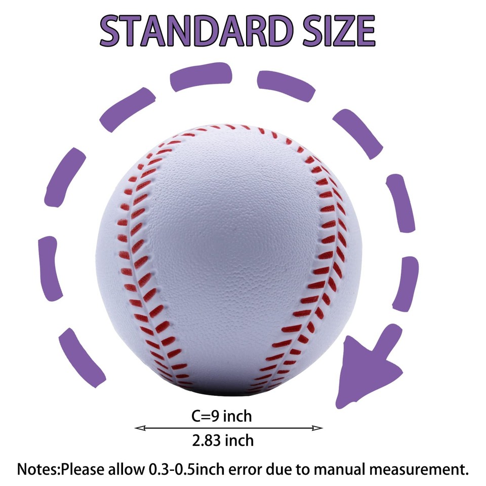 Baseball, Foam Baseballs 12 Ball Pack Practice Training Baseballs ...