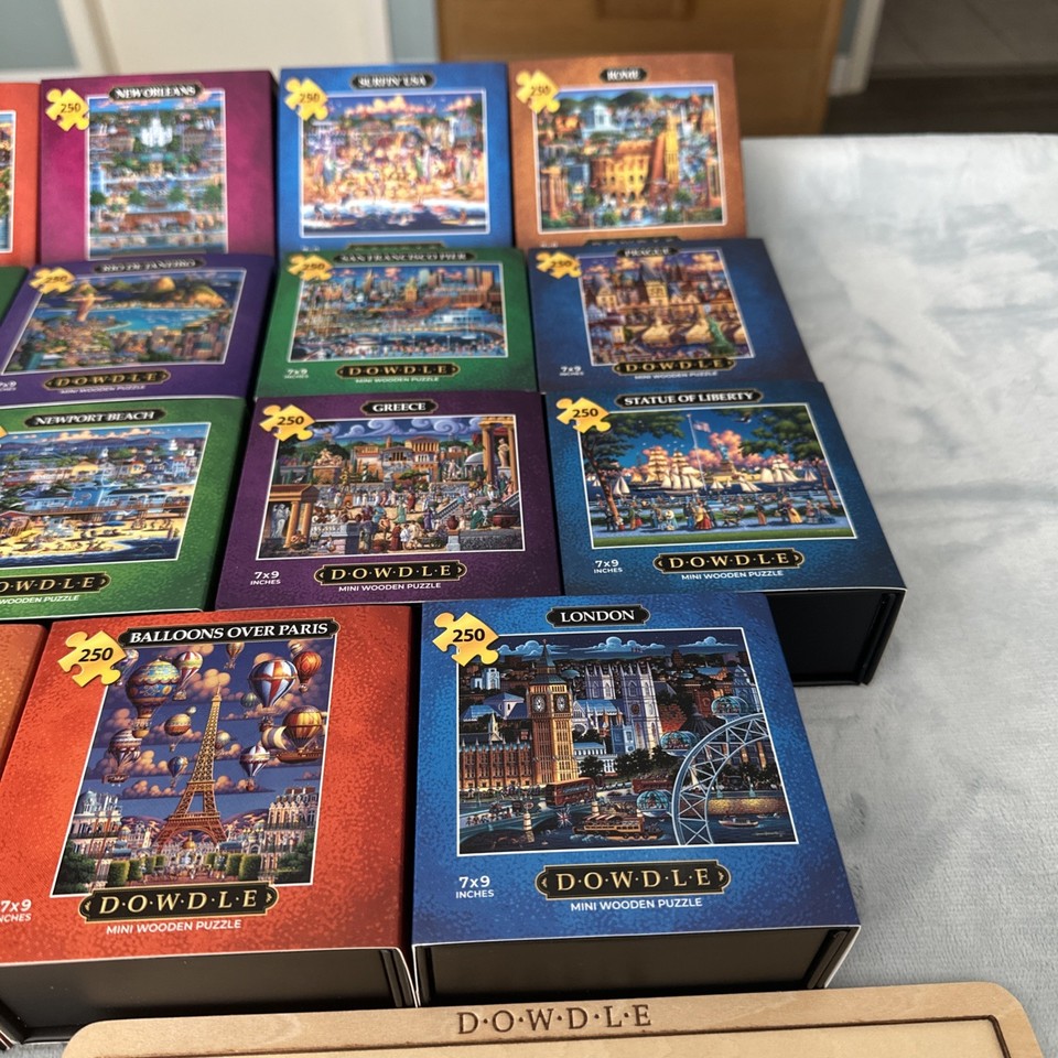 Dowdle Mini Wooden Puzzles 250 Piece Set Huge Lot Of 15!!! | eBay