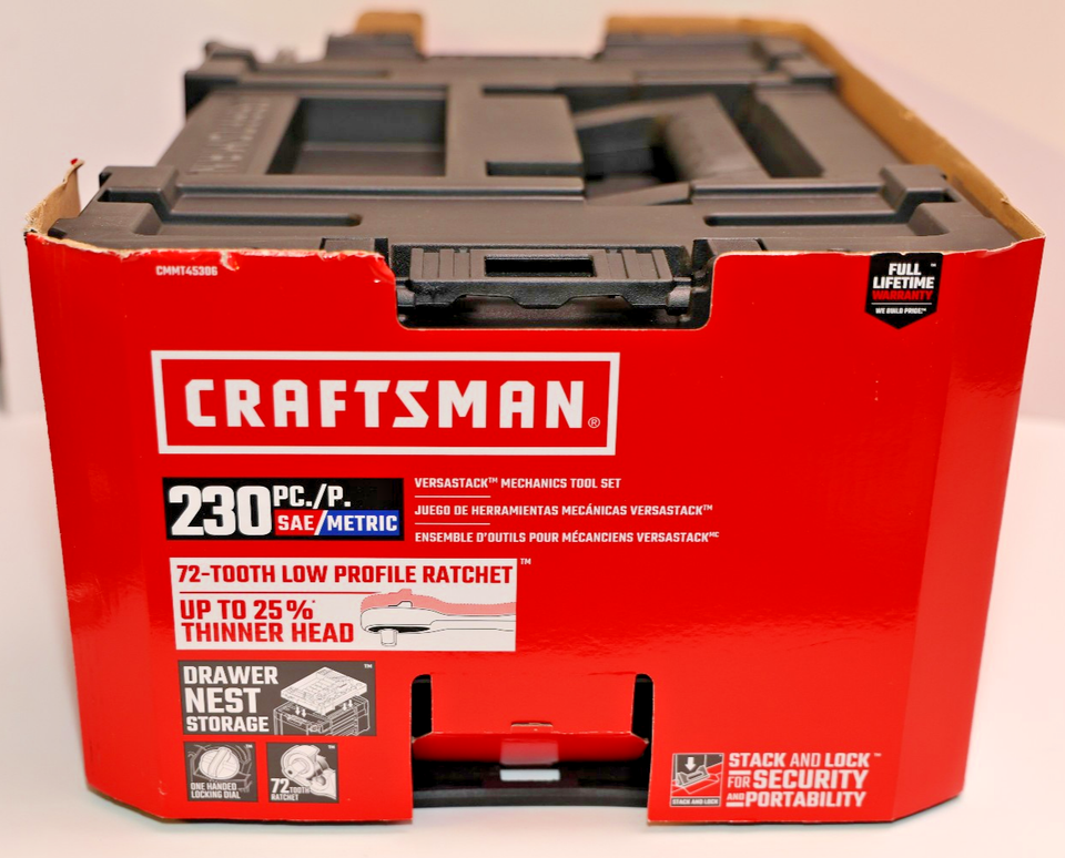 CRAFTSMAN Versastack Mechanics Tool Set 1/4 in 3/8 in & 1/2 in Drive ...