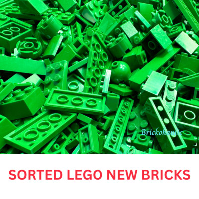 Lego Green Color Sorted Bricks Pieces Plates Parts Bulk Assorted Lot ...