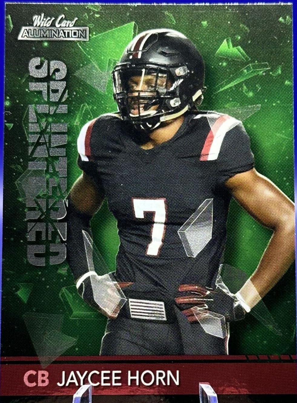 2021 Wild Card Alumination - Splintered Jaycee Horn #SP-14 Green (RC ...