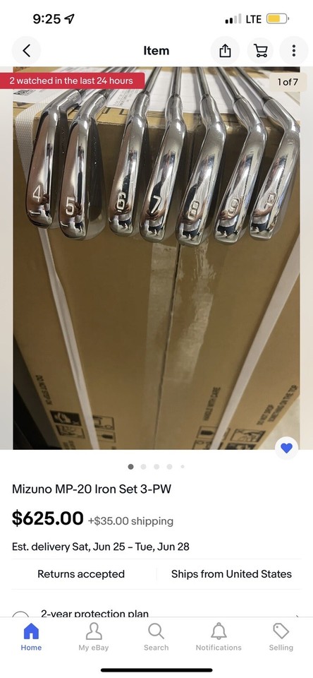 mizuno mp 20 mb irons 3-pw 8 Clubs Stuff Shaft Great Condition Not ...