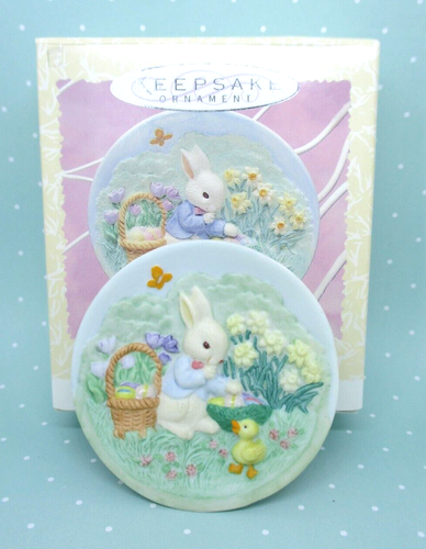 Hallmark Easter Ornament KEEPING A SECRET Collector Plate #3 Porcelain ...