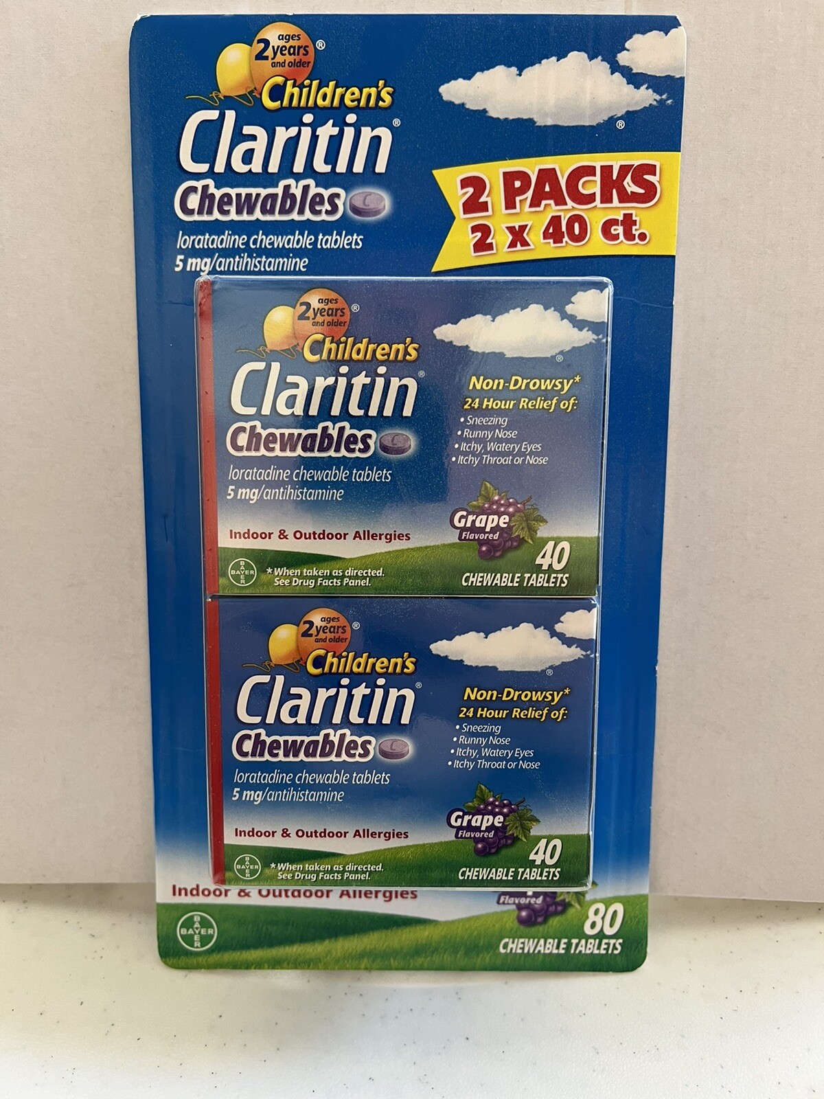 CHILDREN'S CLARITIN Chewable 24 Hour Non-Drowsy 80 Grape Chewable Tab ...