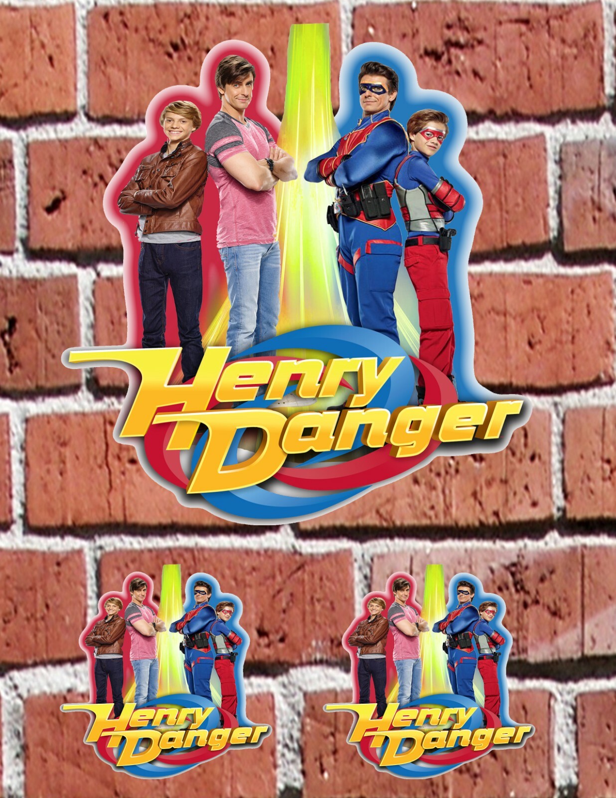 HENRY DANGER SECRET IDENTITIES - 7" and 3" DECAL STICKERS for HOME ...