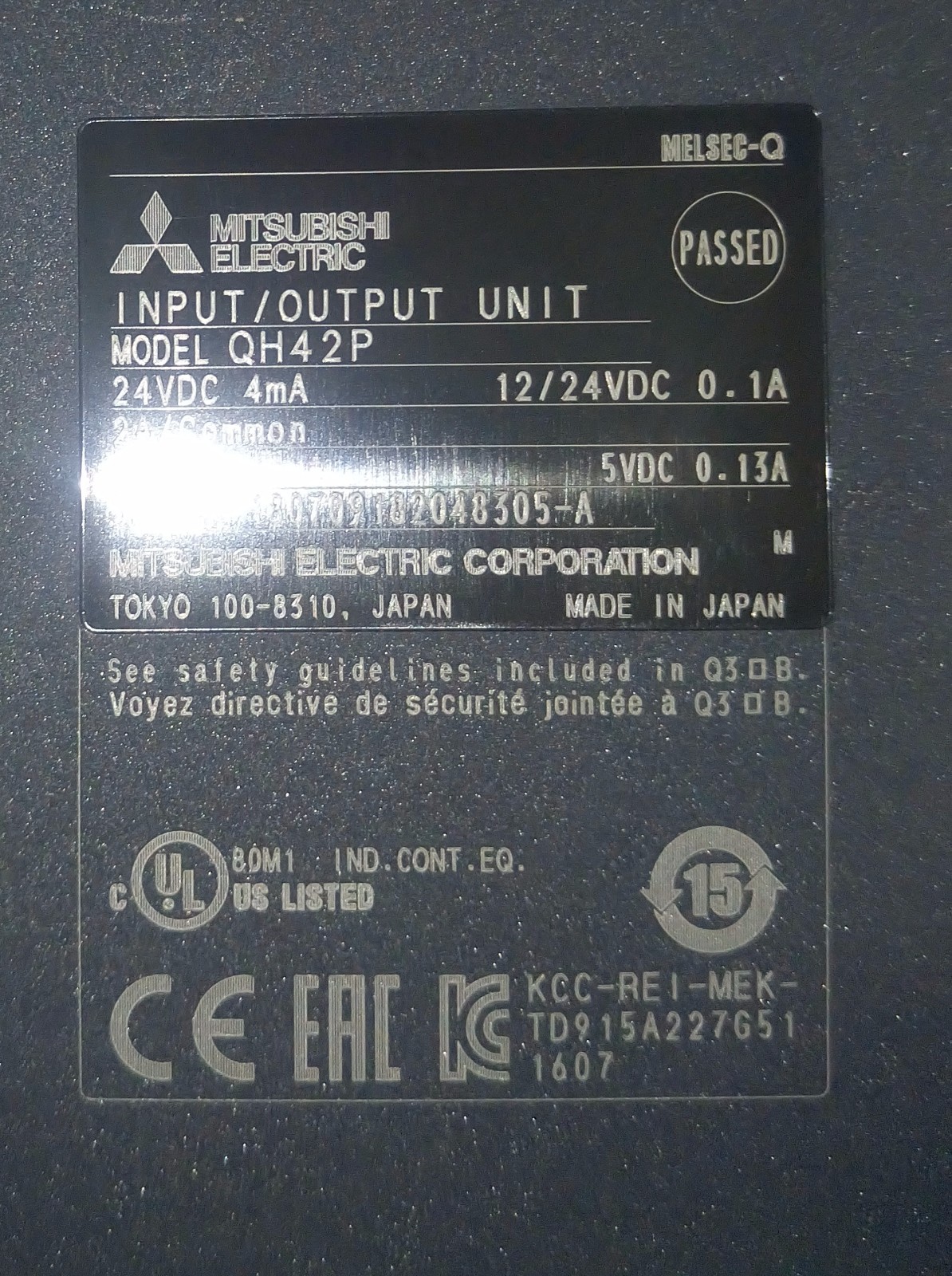 MITSUBISHI MELSEC-Q QH42P 32 POINT DIGITAL I/O MODULE USED | eBay