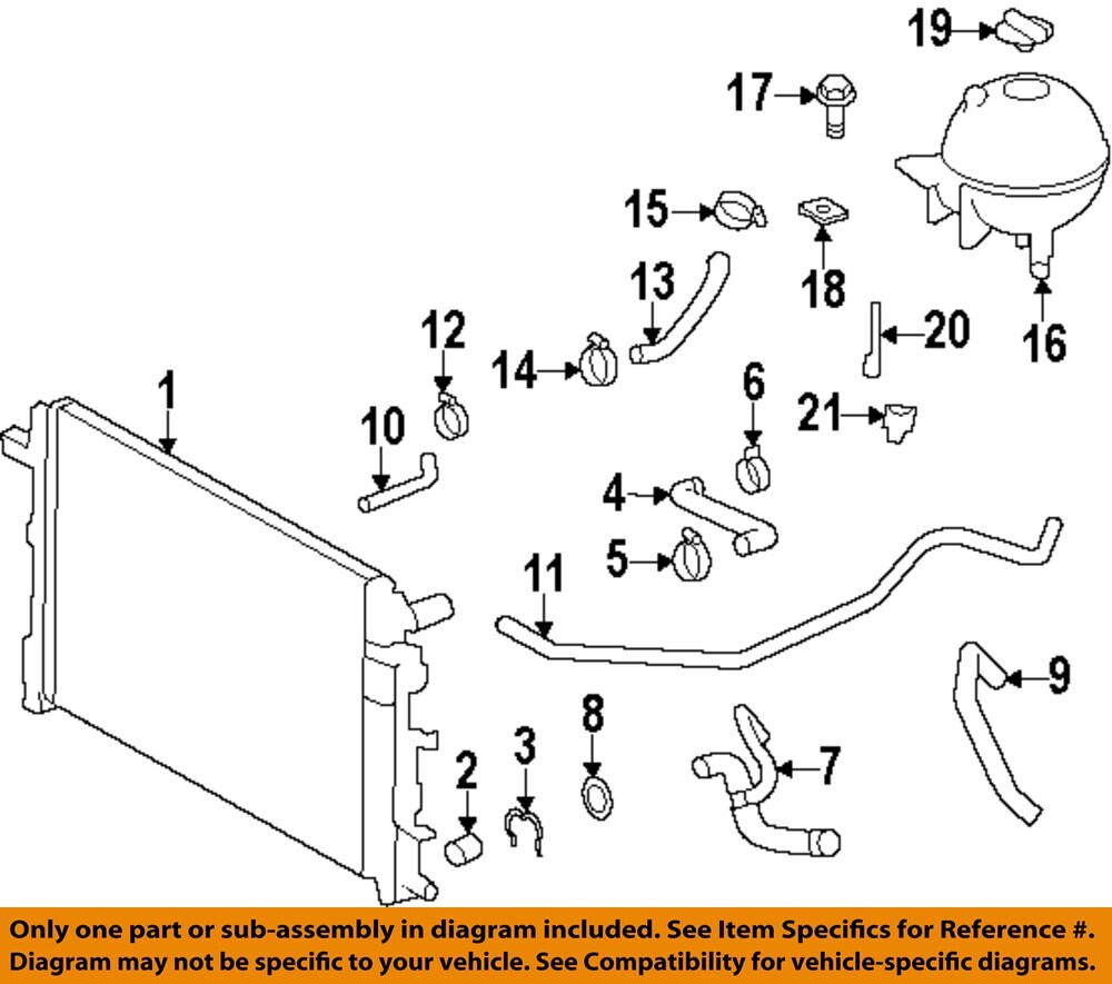 MERCEDES OEM 98-16 E250 Cooling Radiator Components-Clamp 0069974290 | eBay