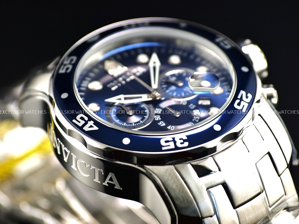 NEW Invicta Men's 48mm Scuba Pro Diver VD Quartz Chronograph Blue Dial ...