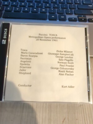 Live Opera Recording CD -1377 Tosca 1961 Milanov Zampieri London ...