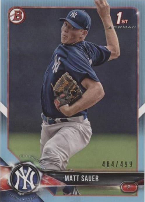 2018 Bowman - Prospects Matt Sauer #BP102 Sky Blue /499 (RC) for sale ...