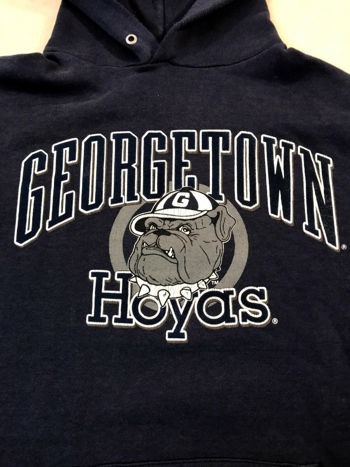 Vintage Georgetown Hoyas Mens XL Crew Neck Sweatshirt Muscle Tee Blue ...