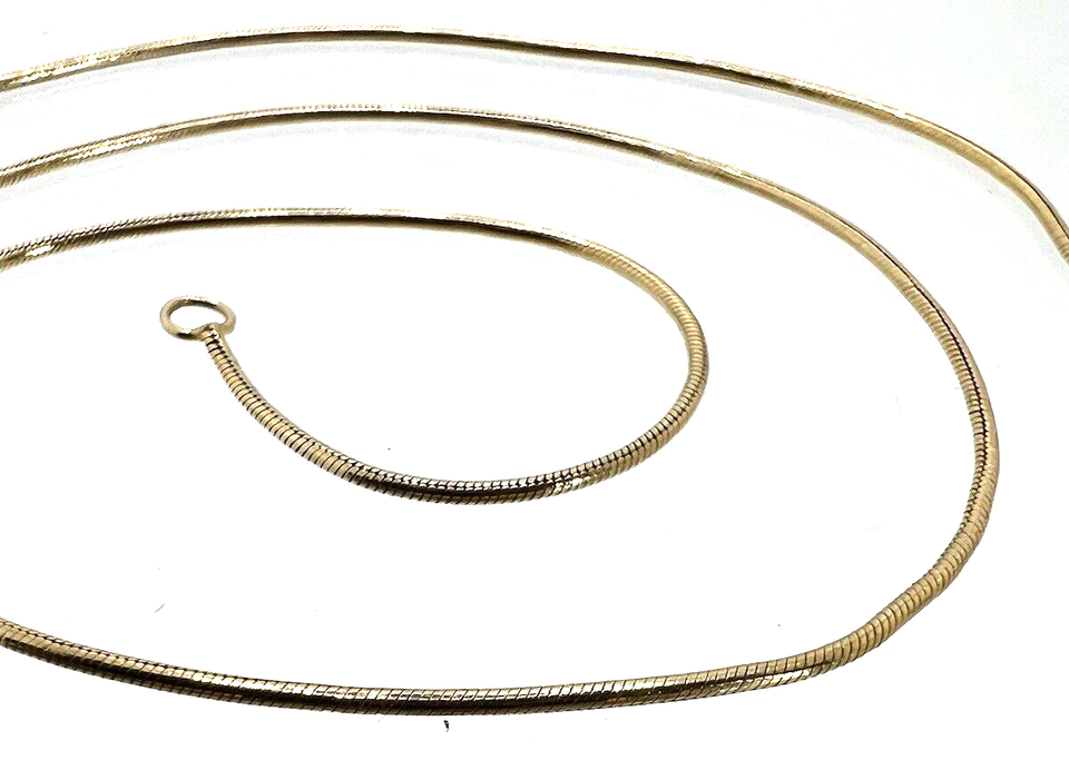 Solid Italy 14K 585 Yellow Gold Rope Snake Chain Neckalce 20.5 Inch | eBay