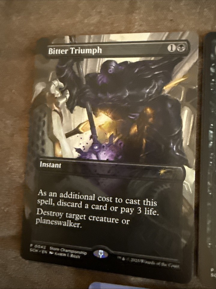 MTG Final Fantasy Promo Preordain Depark Bitter Triumph + NonFoil ...