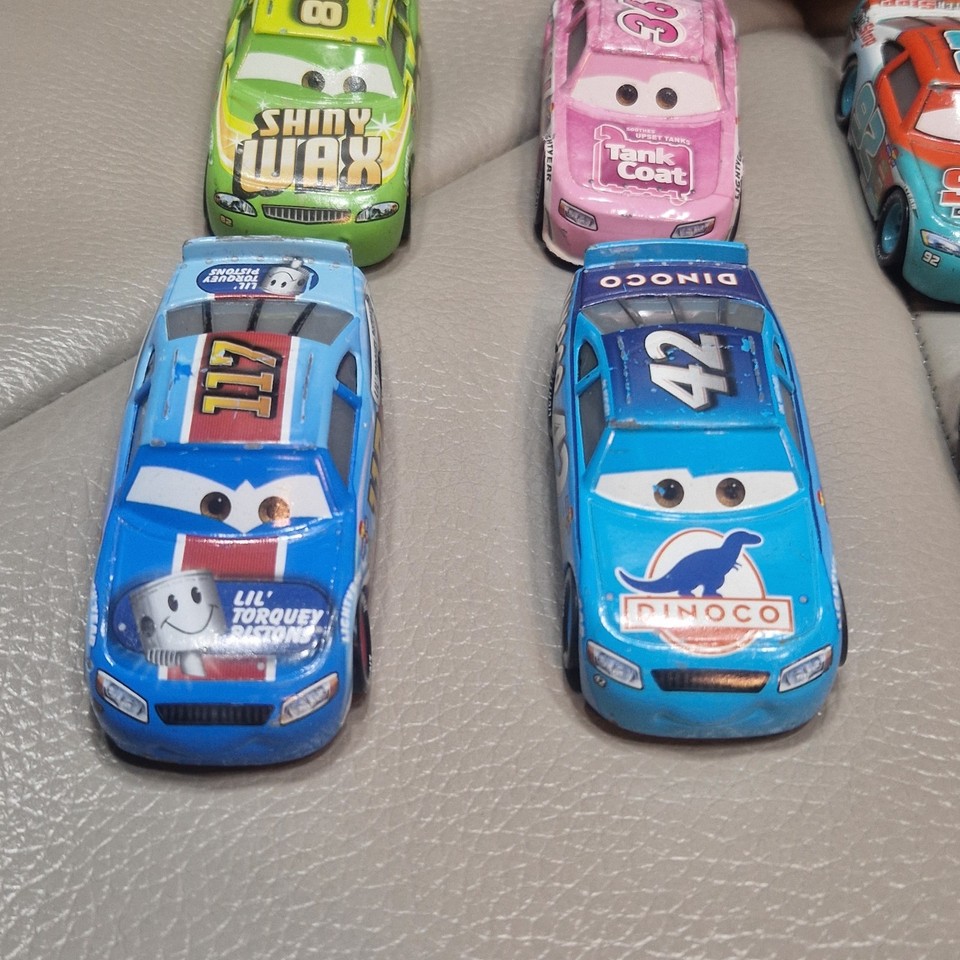 Mattel Disney Pixar Cars Dinoco Racing 1:55 Die Cast Bundle Of 8 Cars ...